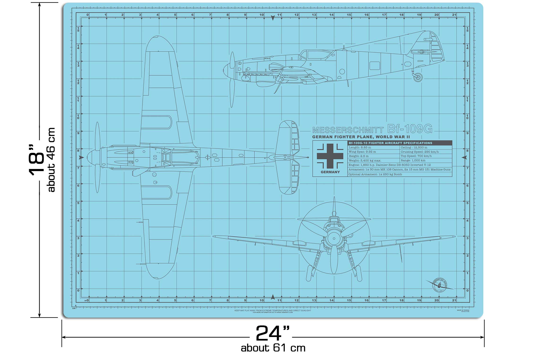Bf-109 MODEL BUILDER'S CUTTING MAT | TANKRAFT – Tankraft