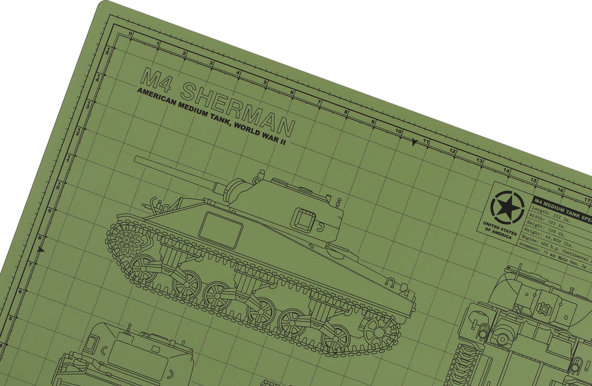 MODEL BUILDER'S SELF-HEALING CUTTING MAT SHERMAN TANK | TANKRAFT – Tankraft