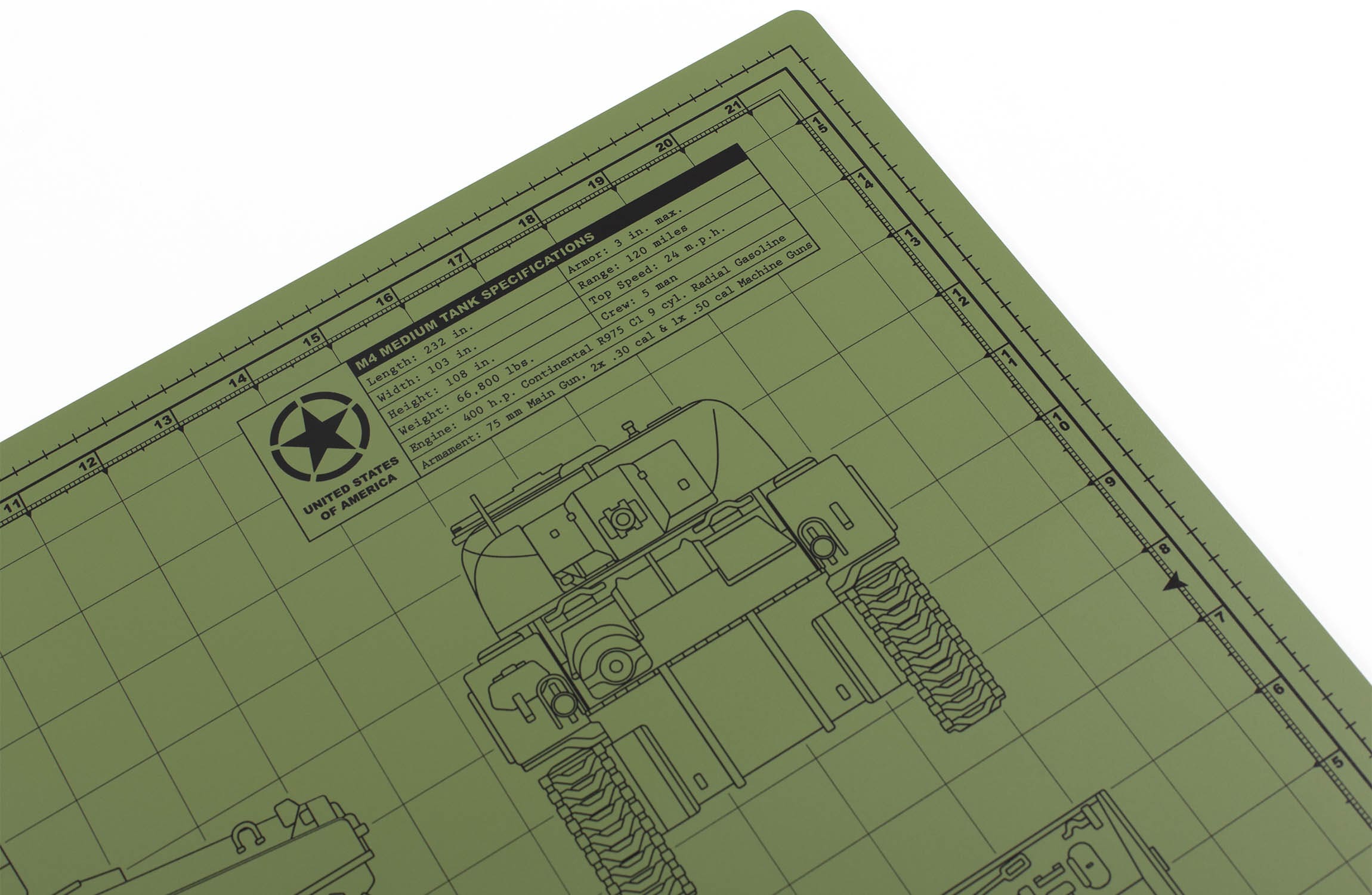 MODEL BUILDER'S SELF-HEALING CUTTING MAT SHERMAN TANK | TANKRAFT – Tankraft